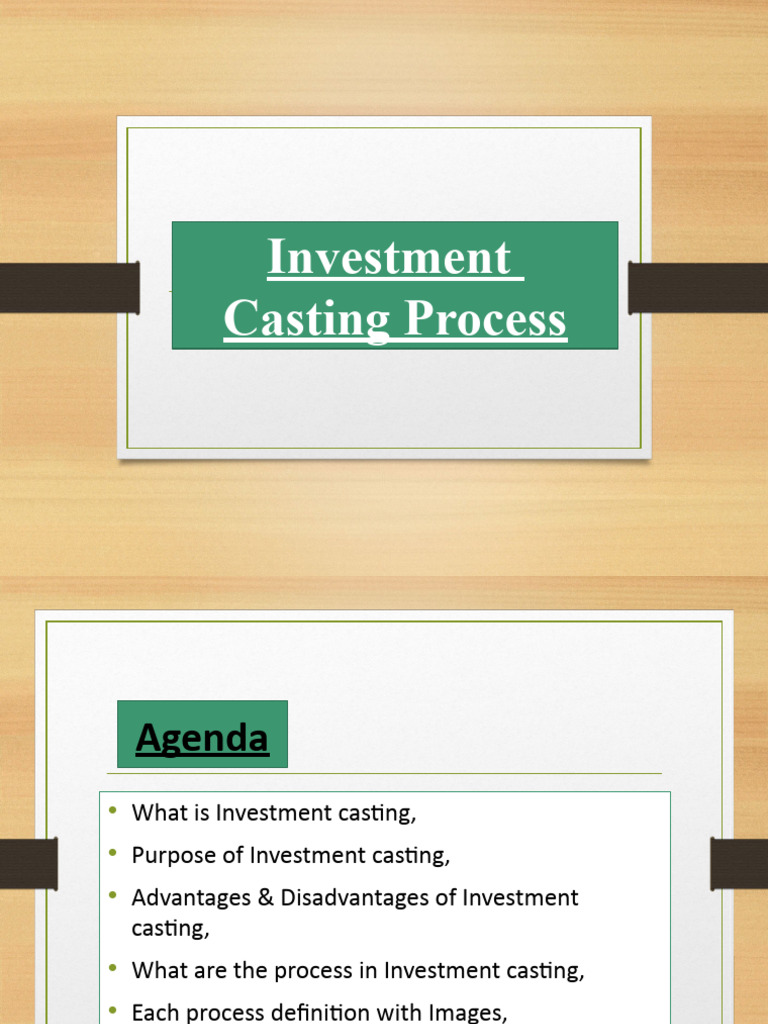 Investment Casting Process Overview | PDF | Casting | Building Materials