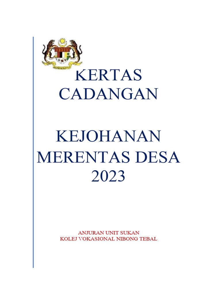 Tujuan Kejohanan Merentas Desa 2023 | PDF