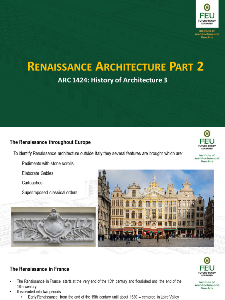 Renaissance Architecture Part 2 - PowerPoint Lecture Notes | PDF ...