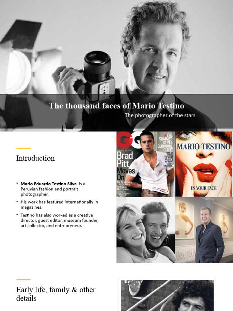 Mario Testino: Iconic Fashion Photographer | PDF | Travel | Lifestyle