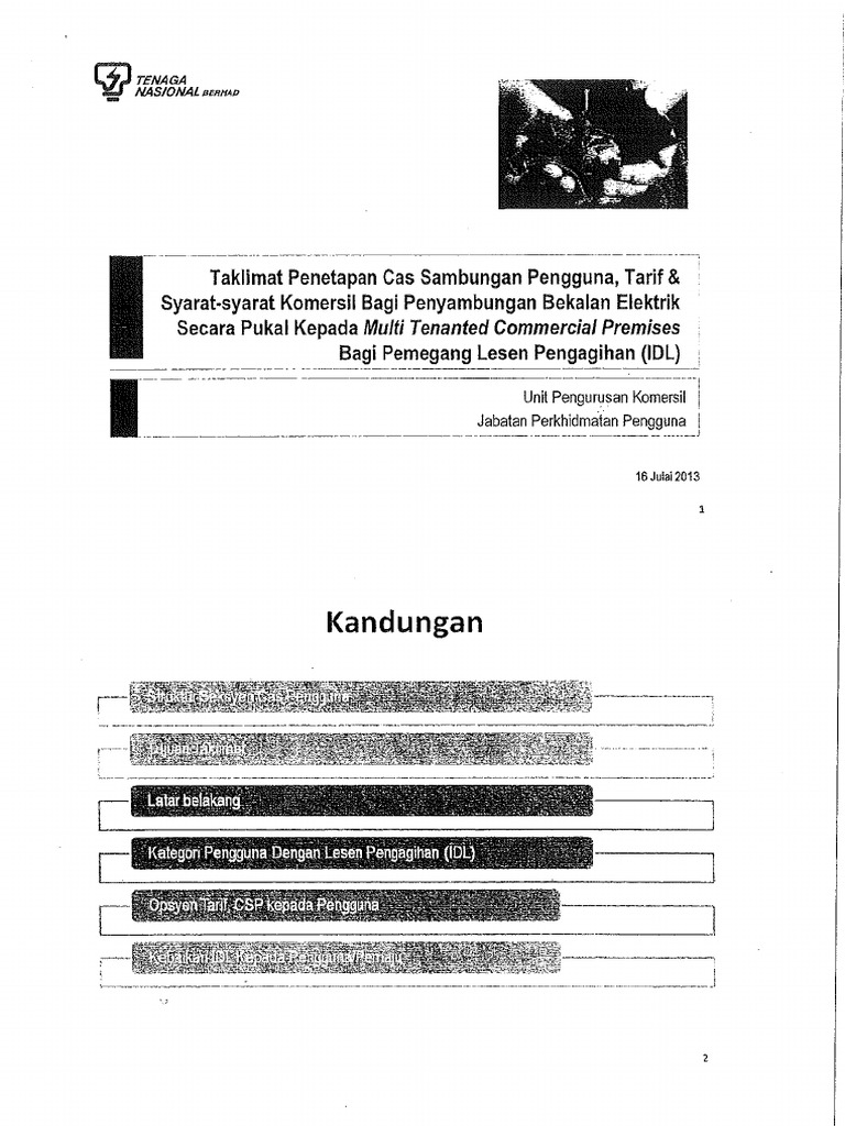TNB Bulk Supply Intake Guideline | PDF