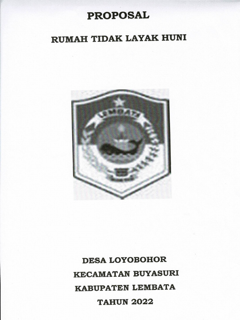 Proposal Bantuan RTLH | PDF