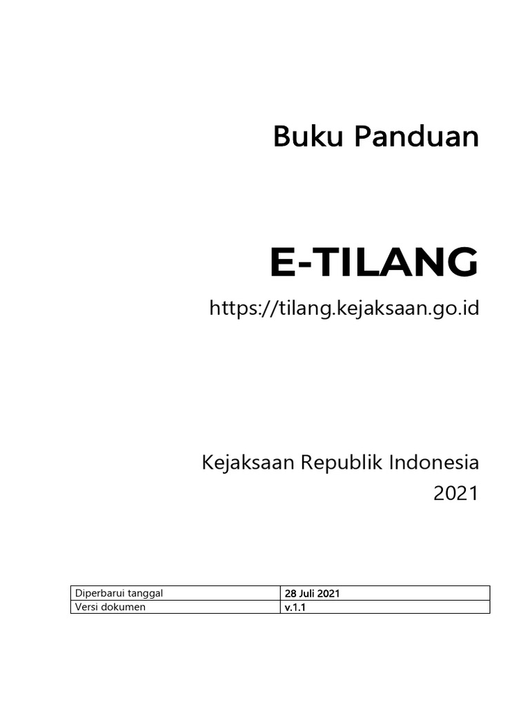 Panduan E-Tilang Kejaksaan RI | PDF
