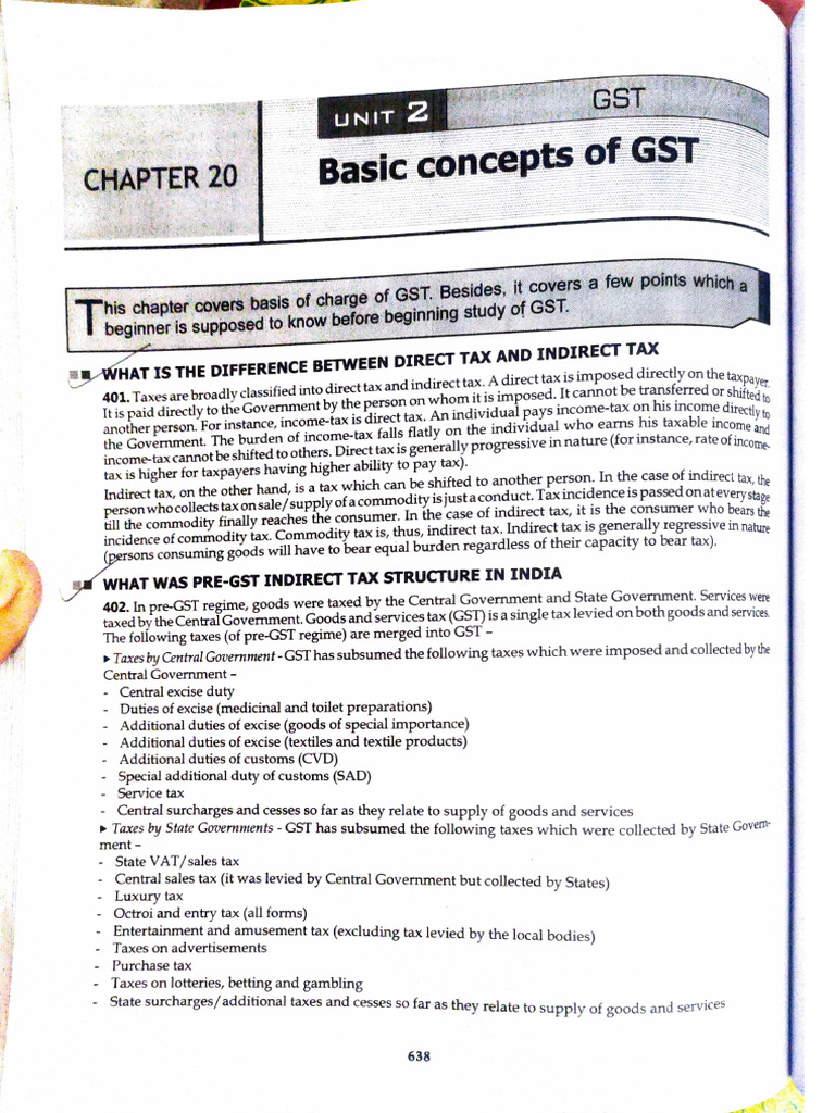 Basic Concepts of GST | PDF | Taxes | Income Tax