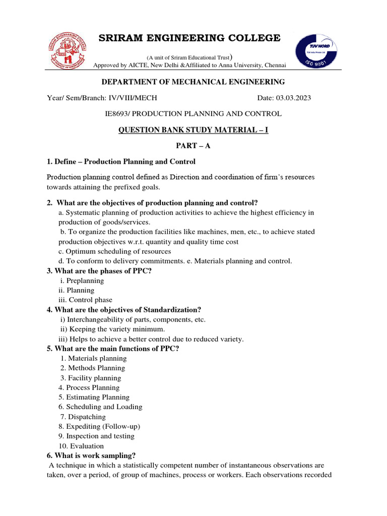 PPC Question Bank 1 | PDF | New Product Development | Product (Business)