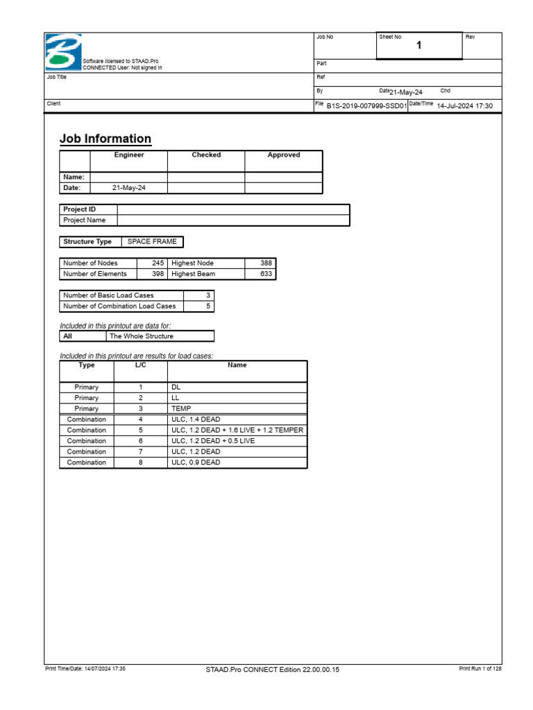 Staad Report | PDF | Computing | Software