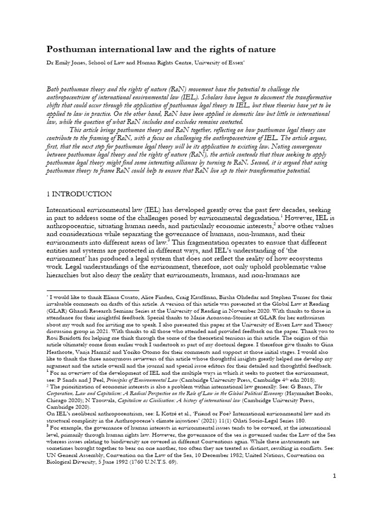 Emily Jones - Posthuman International Law and The Rights of Nature ...