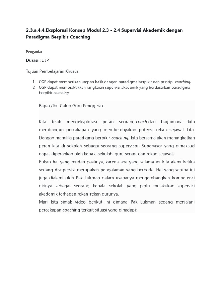 2.3.a.4.4.eksplorasi Konsep Modul 2.3 - 2.4 Supervisi Akademik Dengan Paradigma Berpikir ...