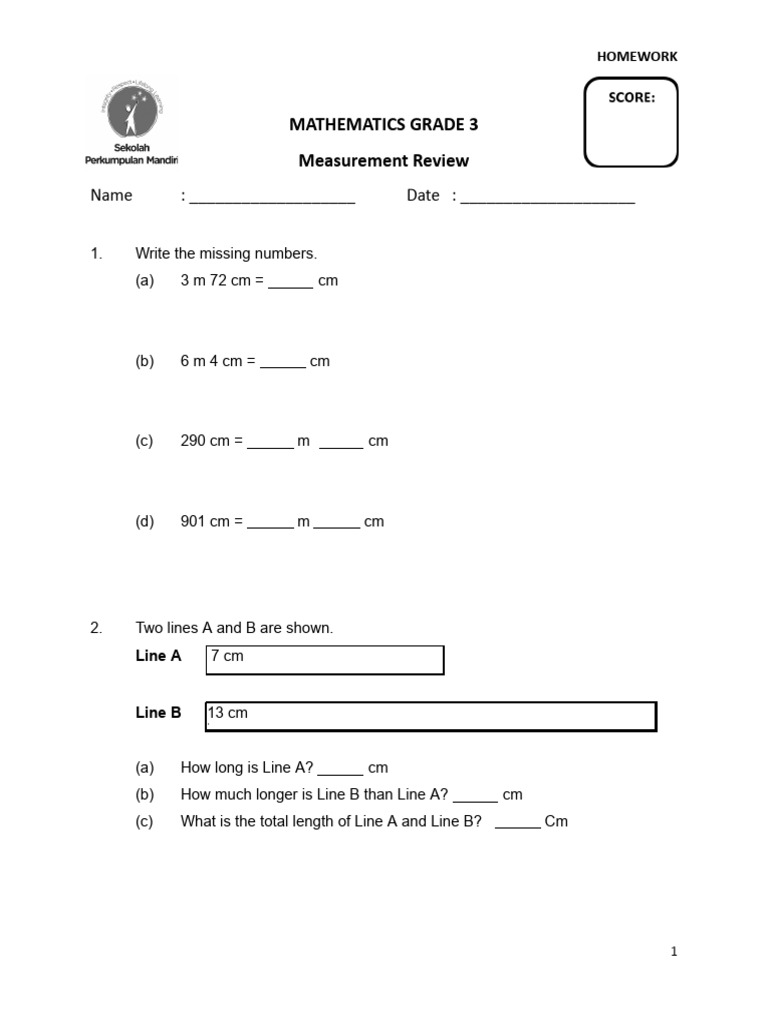 Homework - Measurement Review | PDF