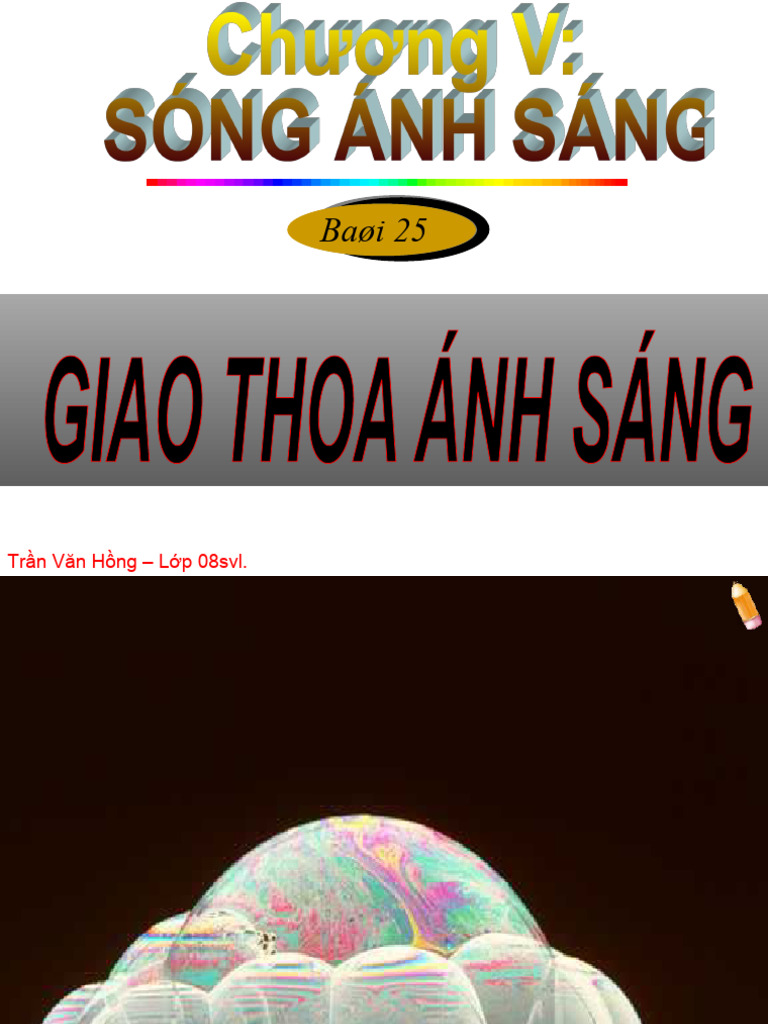 Bai 25 Giao Thoa Anh Sang | PDF