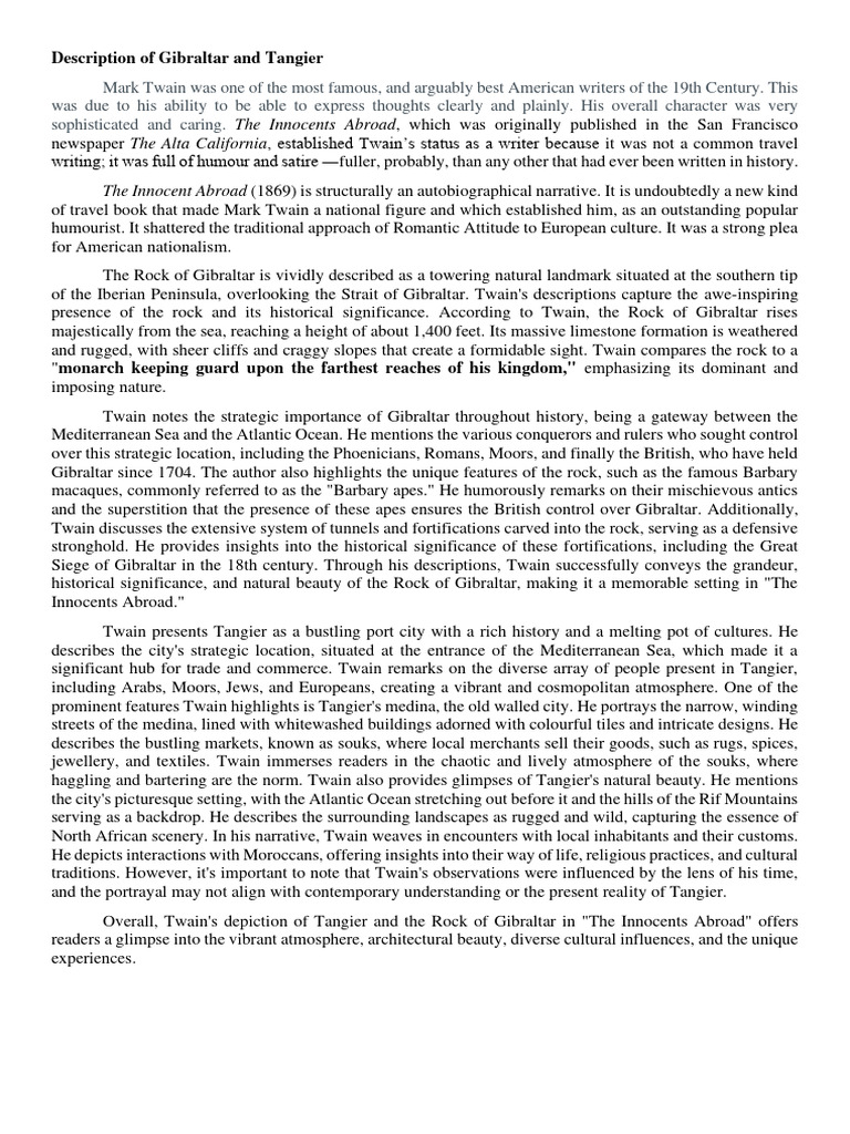 Gibraltar and Tangier | PDF | Gibraltar