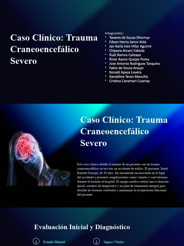 Caso Clinico Trauma Craneoencefalico Severo Completo | PDF | Lesión ...
