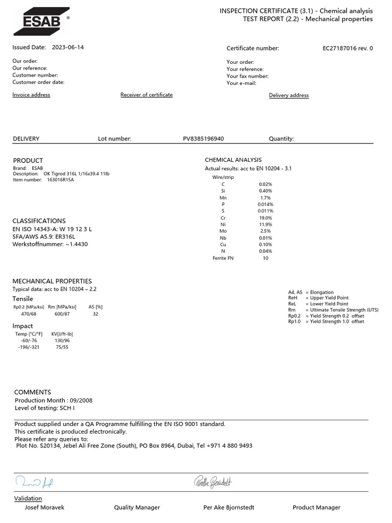 PV8385196940-163016R15A0123 Sign | PDF | Ultimate Tensile Strength ...