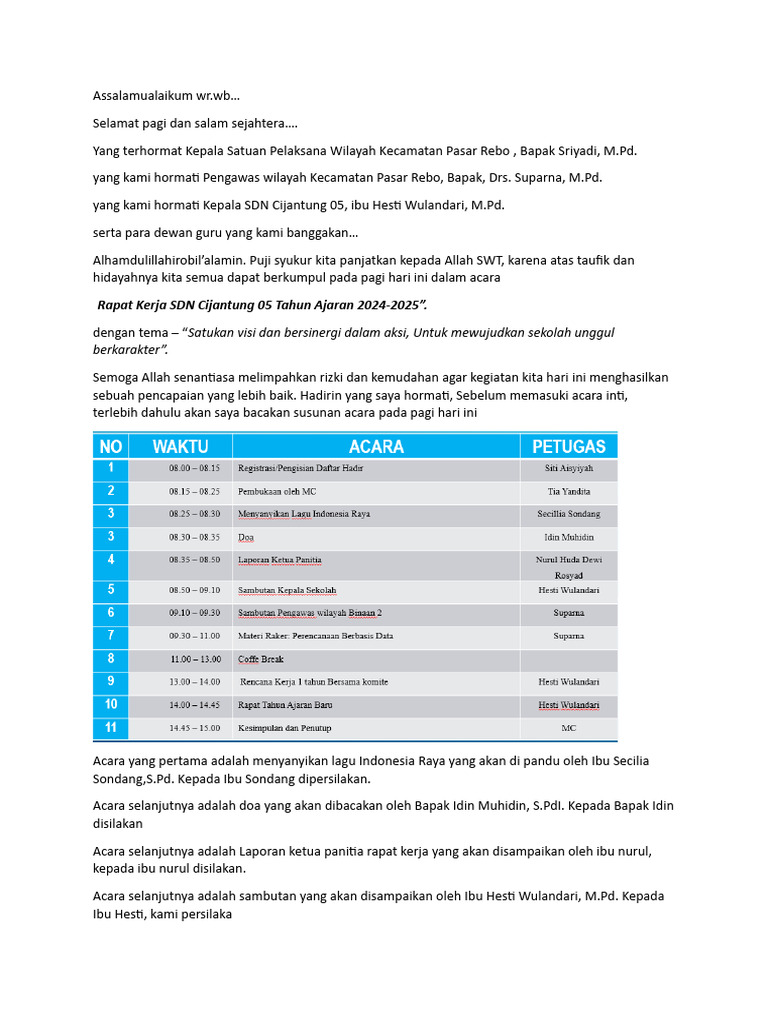 MC Raker 2024 | PDF | Karier & Perkembangan