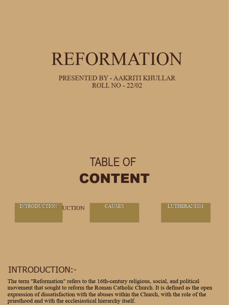 Reformation Overview and Lutheranism | PDF | Lutheranism | Sola Fide