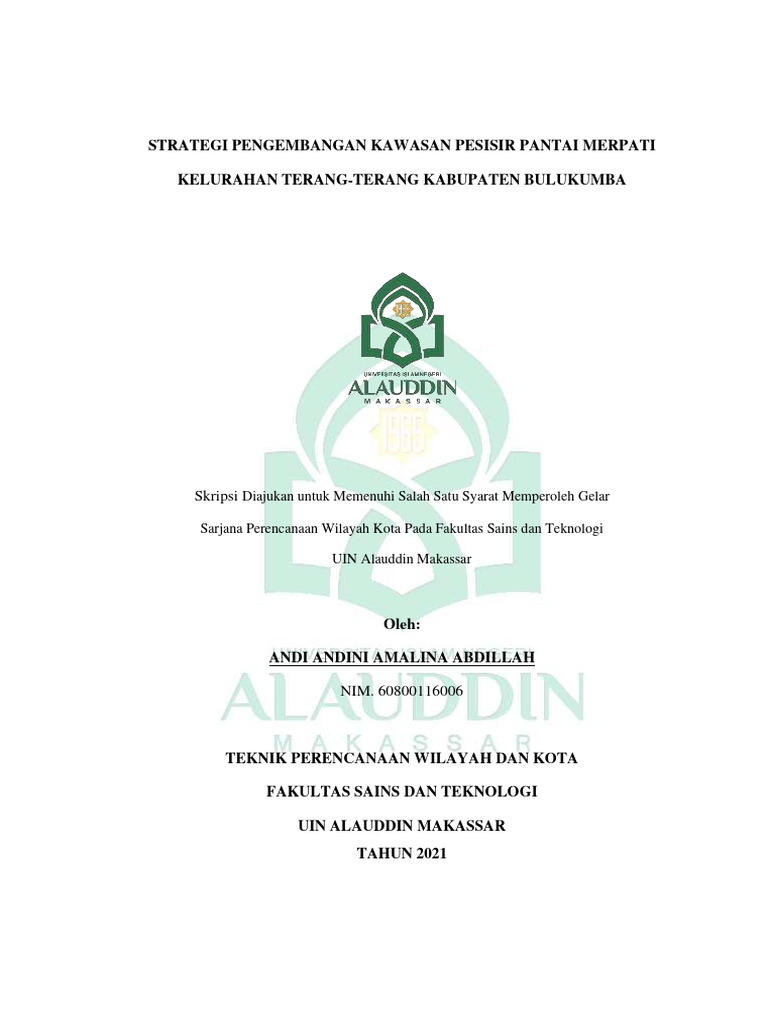 Andi Andini Amalina Abdillah, S. PWK | PDF