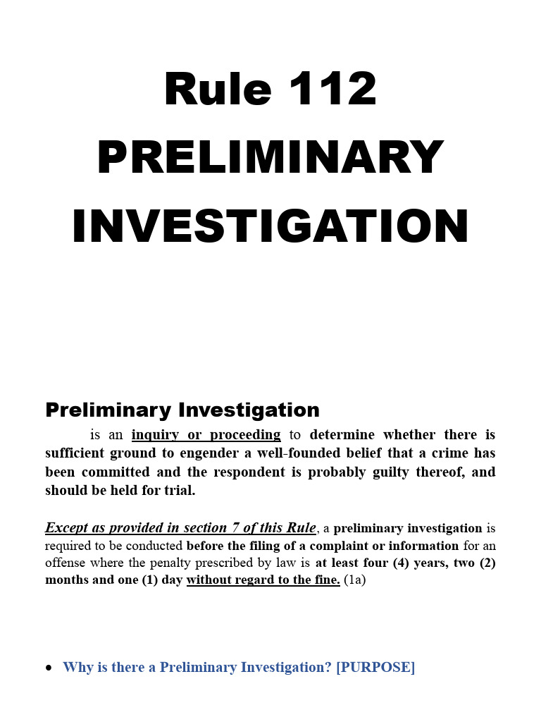 Rule 112 | PDF | Prosecutor | Affidavit