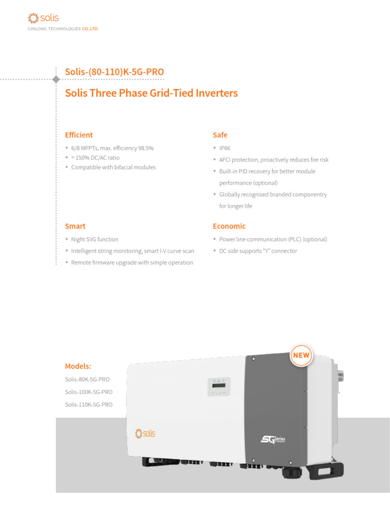 Data Sheet Inverter Solis_datasheet_Solis-(80-110)K-5G-PRO_Global ...