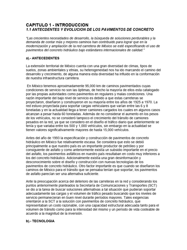 Evolución de Pavimentos de Concreto en México | PDF | Hormigón ...