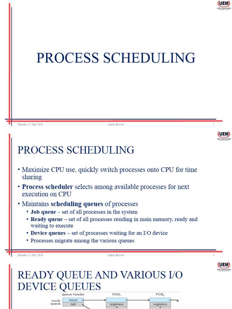 Process Scheduling | PDF | Scheduling (Computing) | Process (Computing) Process Scheduling | PDF | Scheduling (Computing) | Process (Computing)