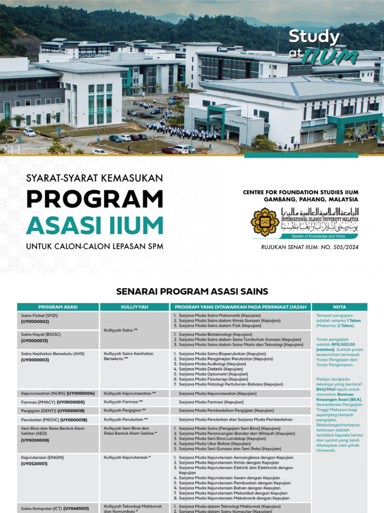 Brochure-Asasi-IIUM-2024-V3 | PDF