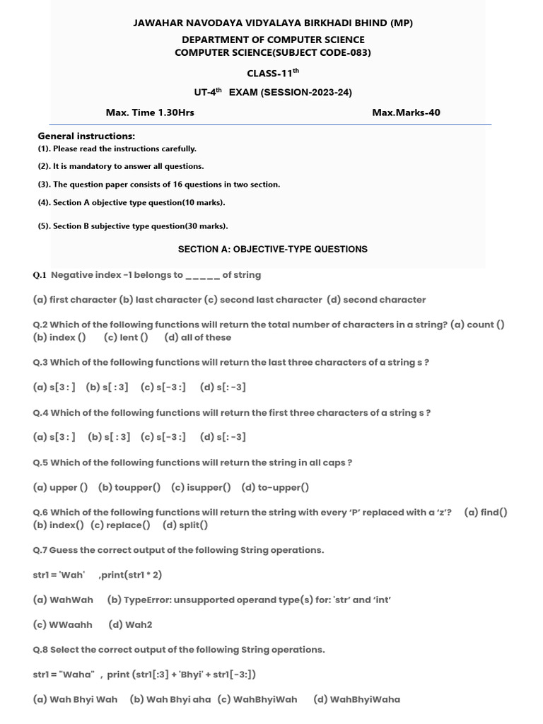 ut4 cs 11th 2024 (1) | Download Free PDF | Computer Engineering | Software Engineering