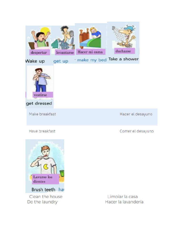 Mi Rutina en Ingles | PDF