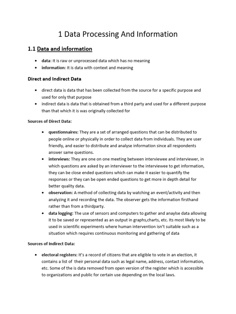 1 Data Processing and Information | PDF | Transport Layer Security ...