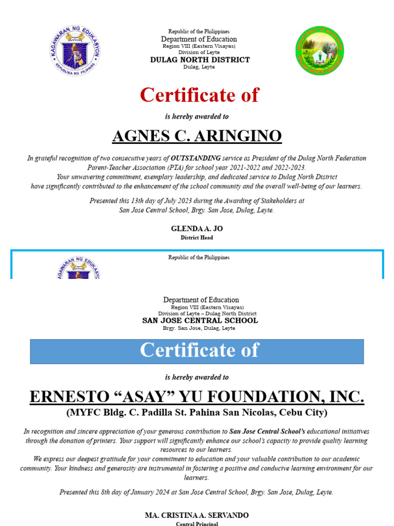 NLC Certificate | PDF