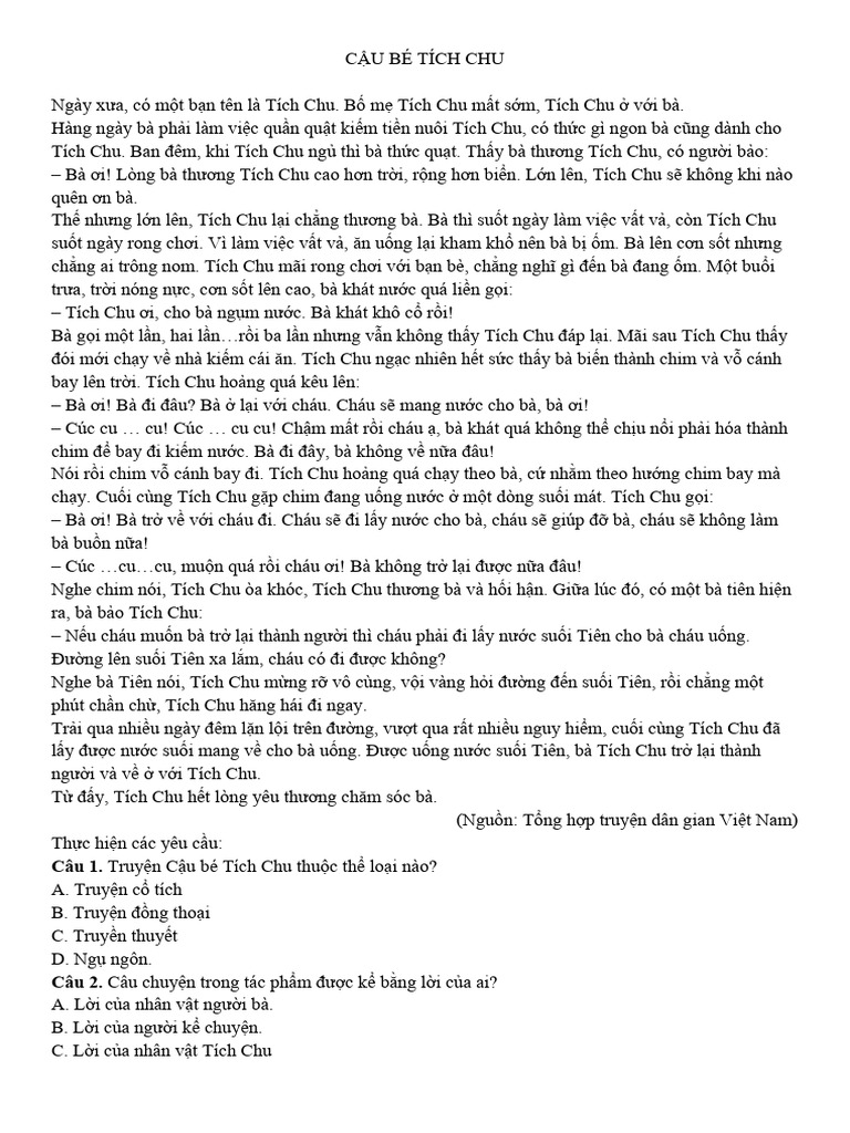 CẬU BÉ TÍCH CHU | PDF