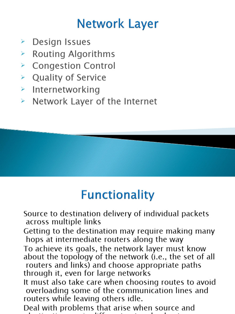 CN ppt4 NetworkLayer | PDF | Ip Address | Internet Protocols
