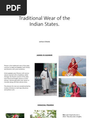 Indian Traditional Dresses Chart