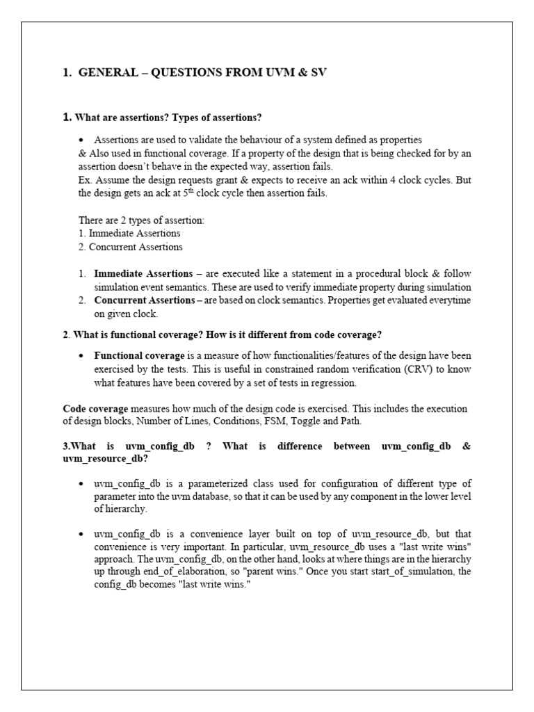 UVM Interview Questions Part 2 1705926241 | PDF | Parameter (Computer Programming) | Class ...