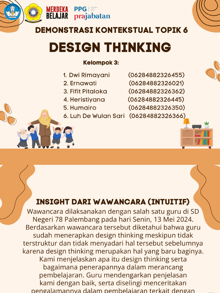 SEL.08.2-T6-5 Demonstrasi Kontekstual Design Thinking | PDF