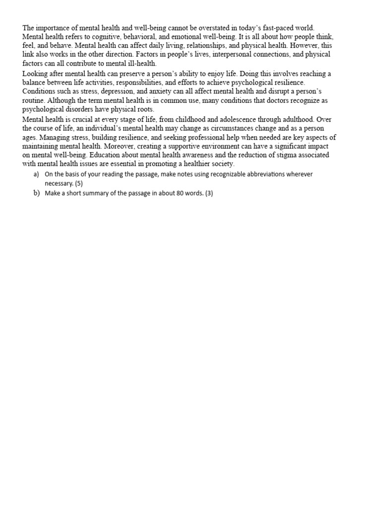 Note Making Passage 2 | PDF | Self-Improvement