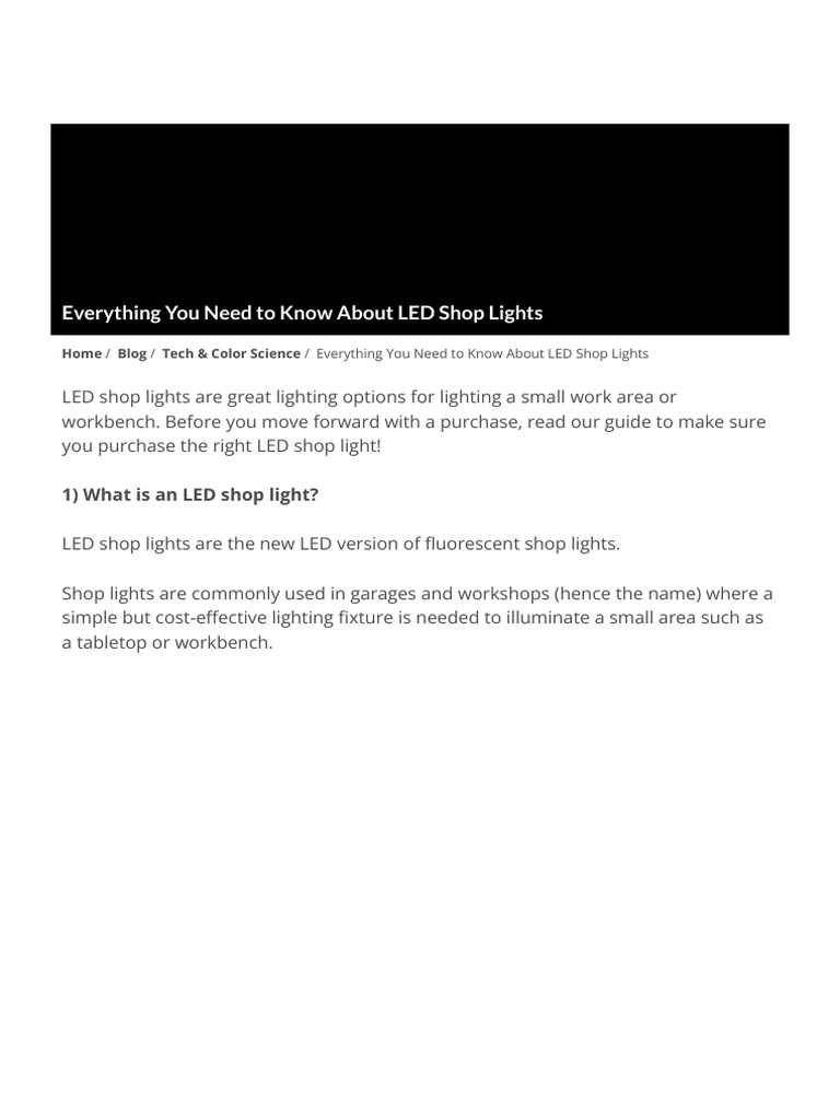 Everything You Need to Know About LED Shop Lights | Waveform Lighting ...