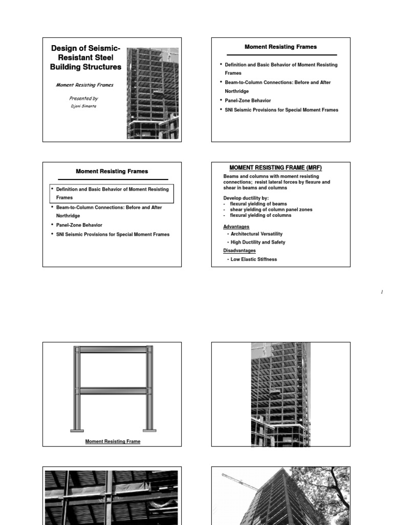 Design of Seismic Resistant Steel Building Structures-Moment - Resisting - Frames | PDF | Beam ...