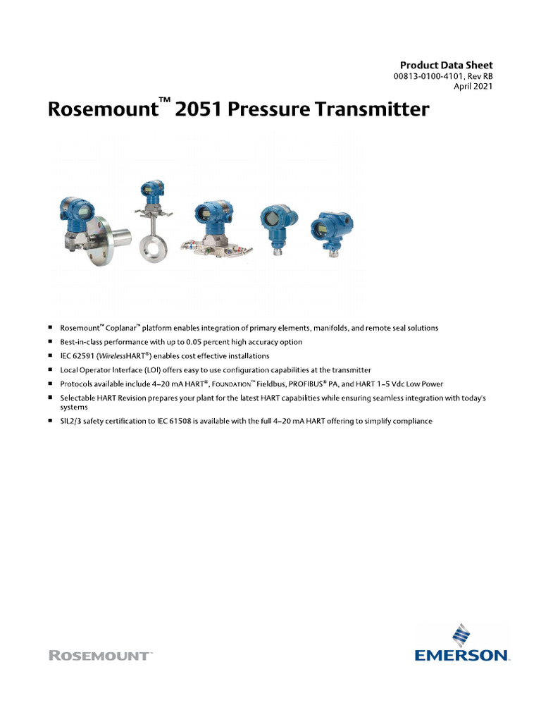 Rosemount 2051 | PDF