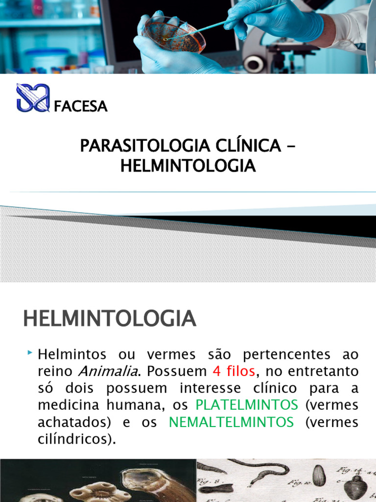 Aula de Parasitologia Clínica e Helmintologia | PDF | Biologia | Parasitologia