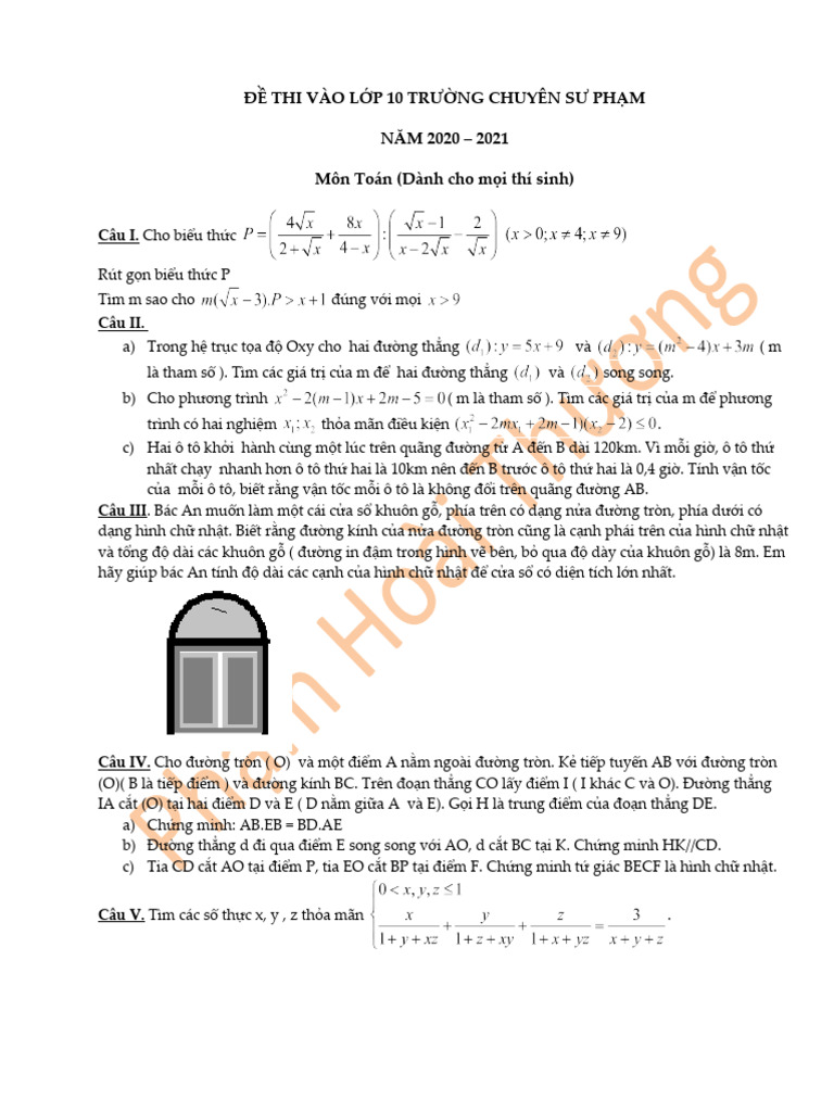 Chuyen SP Ha Noi Vong 1 2021 | PDF