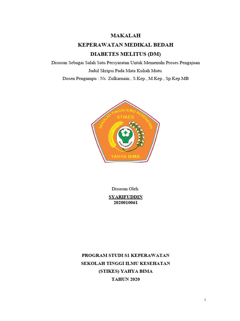 Makalah DM | PDF | Kesehatan Holistik | Sains & Matematika