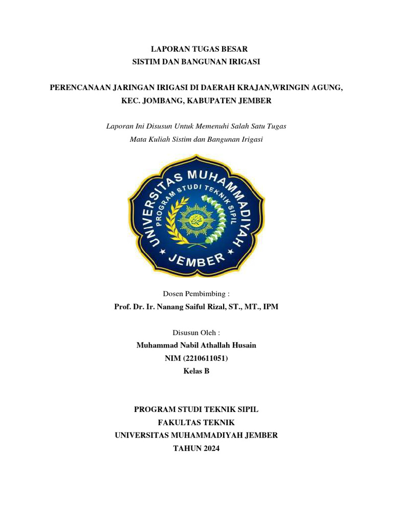 TUBES IRIGASI Nabil Fixxx Final | PDF