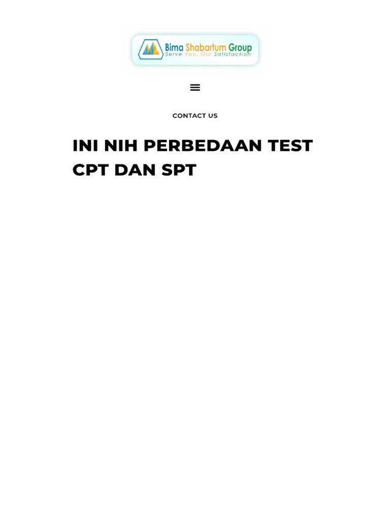 Perbandingan Metode CPT dan SPT | PDF
