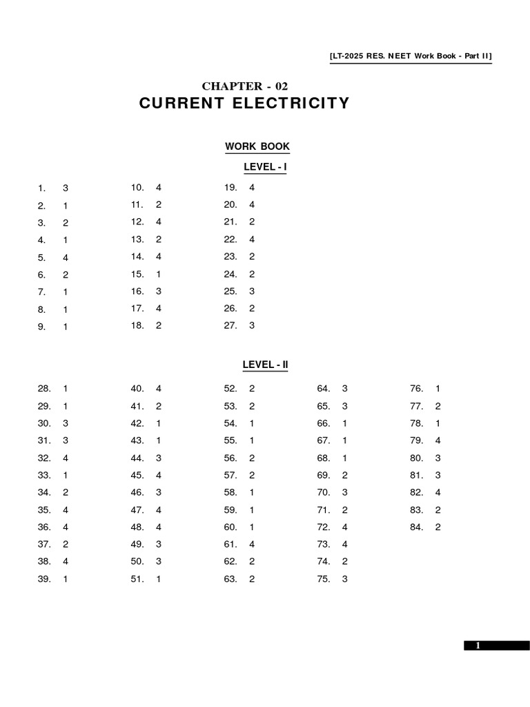Current Electricity | PDF | Quantity | Metrology