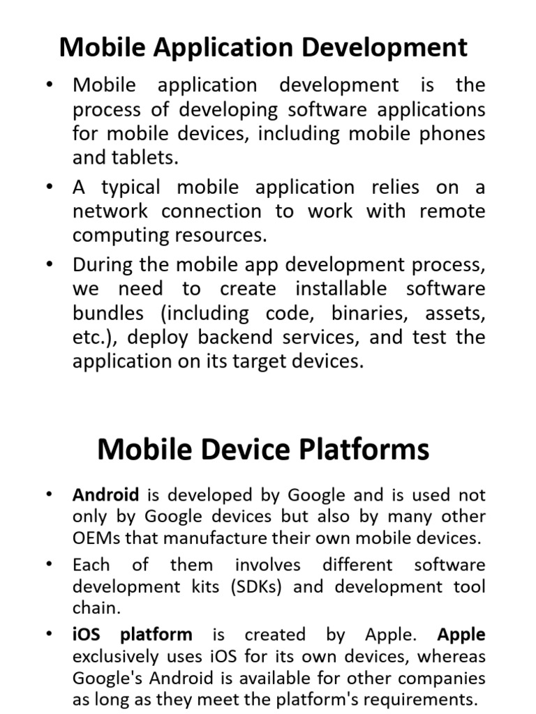 Mobile Application Development | PDF | Mobile App | Software Development Process