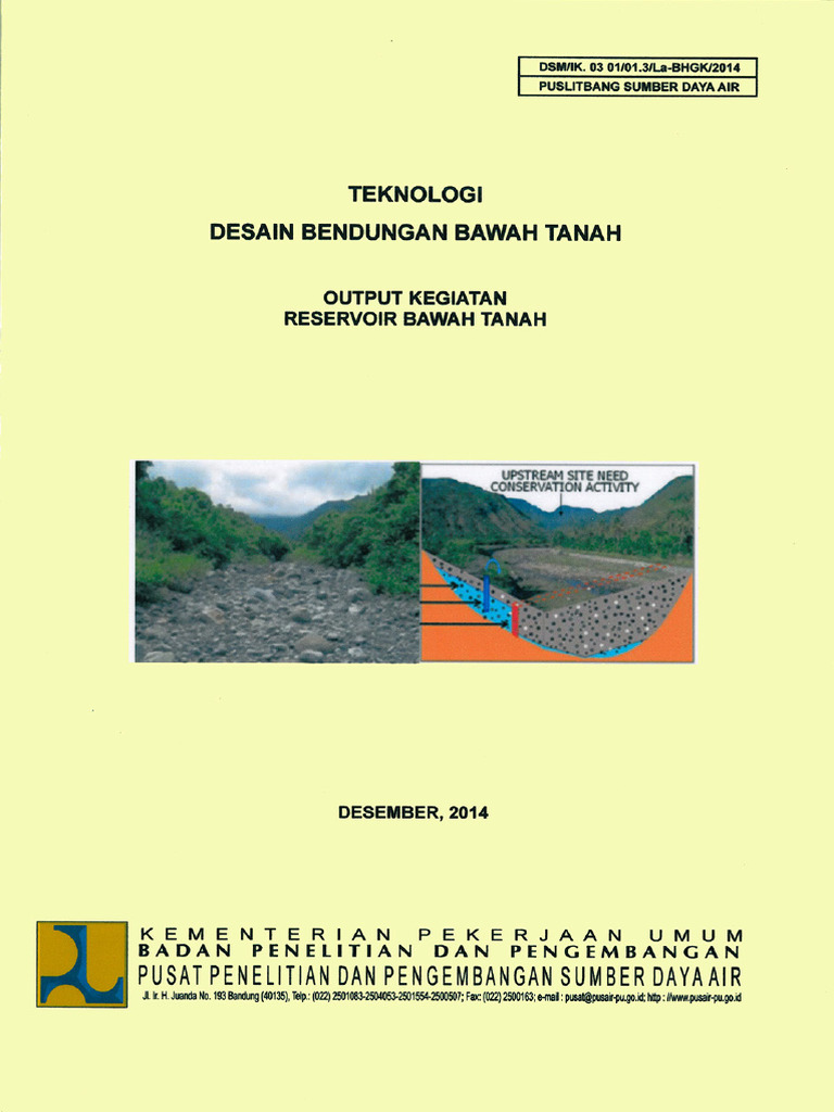 Desain Bendungan Bawah Tanah | PDF