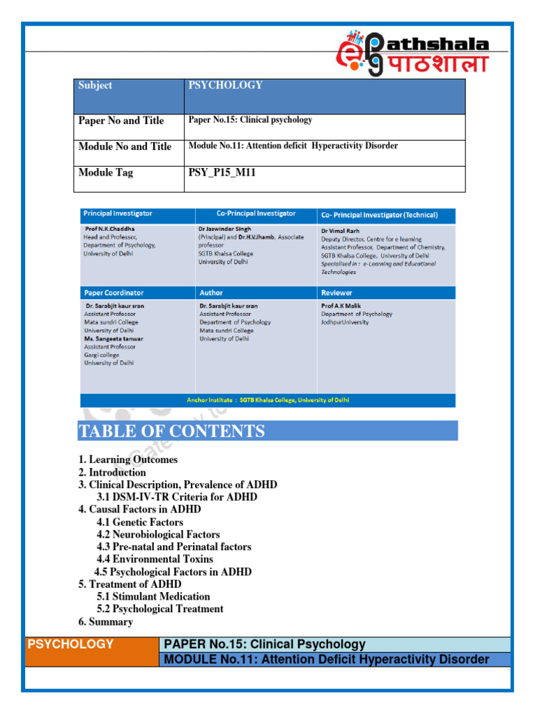 ADHD | Download Free PDF | Attention Deficit Hyperactivity Disorder | Stimulant