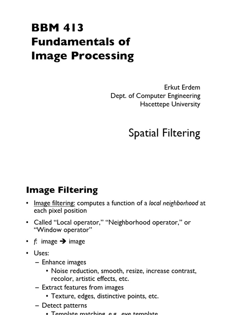 05-spatial-filtering | Download Free PDF | Convolution | Digital Signal Processing