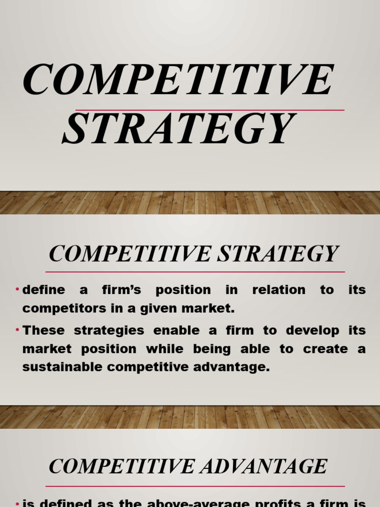 Competitive Strategy | PDF | Business