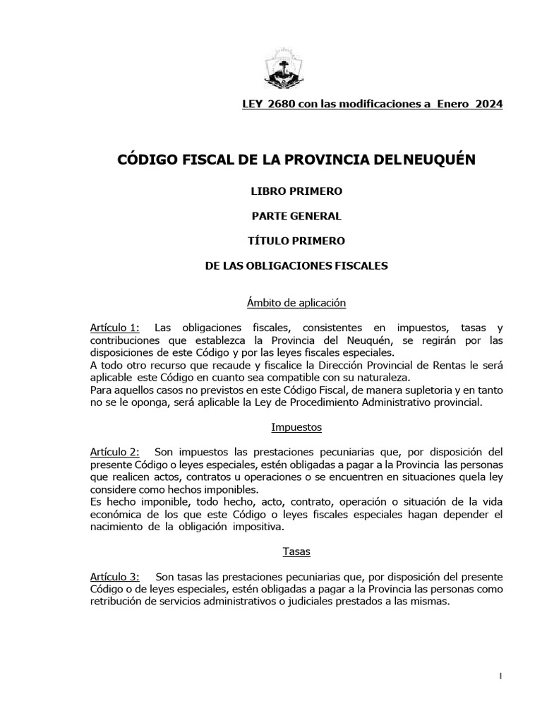 Codigo Fiscal A Enero 2024 | PDF | Impuestos | Fiscal